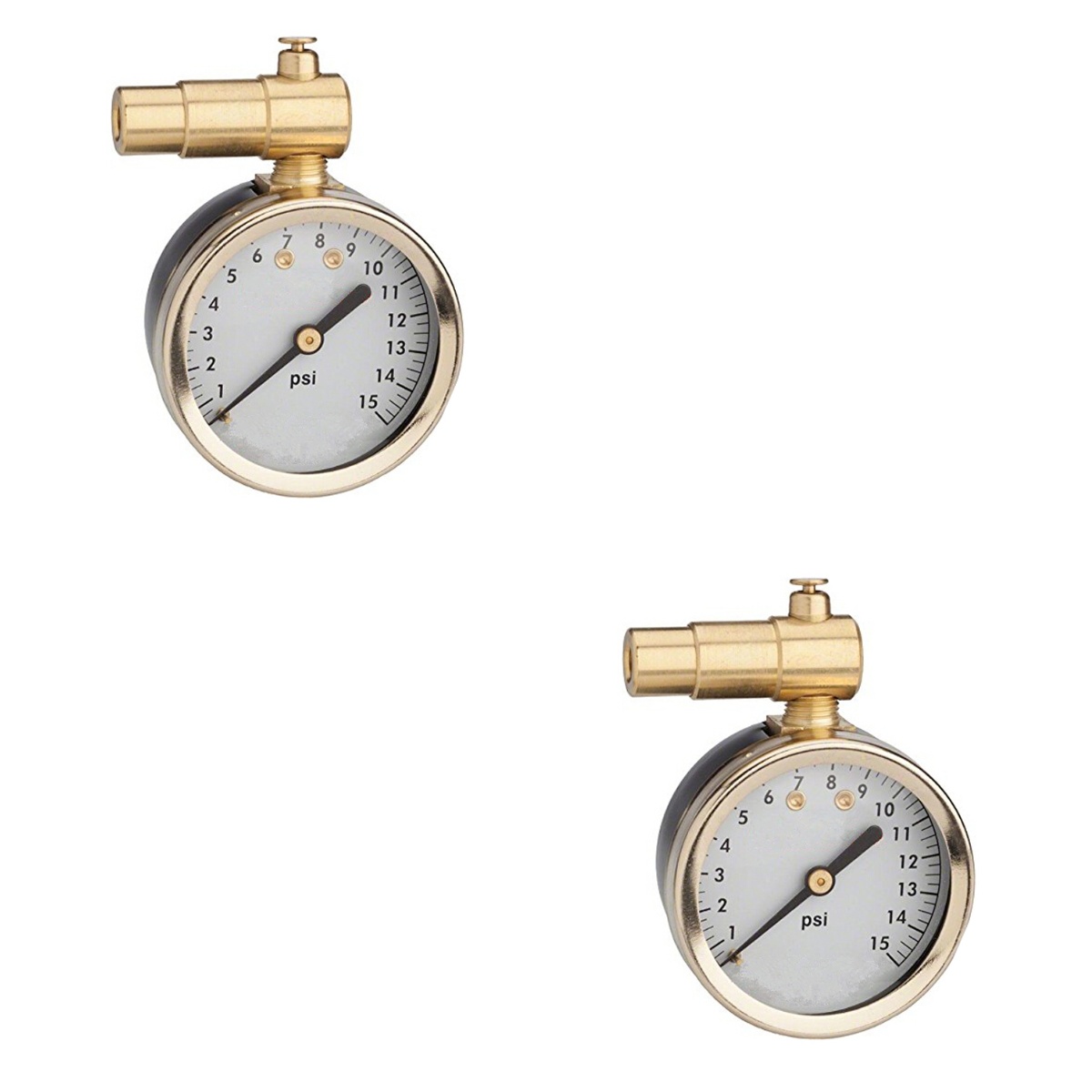 HOMEMAXS 2pcs Mechanical Dial Gauge with Pressure Relief 15psi Dial ...