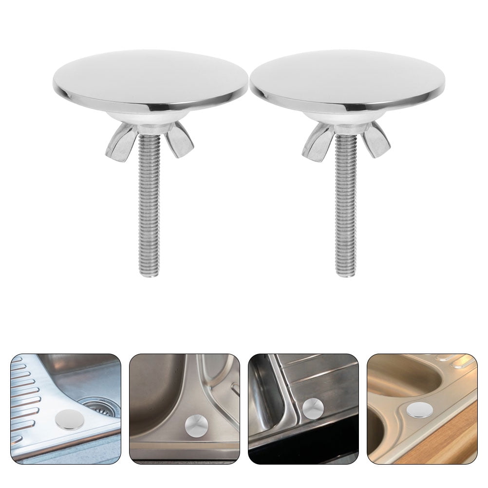 HOMEMAXS 2pcs Metal Sink Hole Covers Decorative Kitchen Sink Hole Plug ...