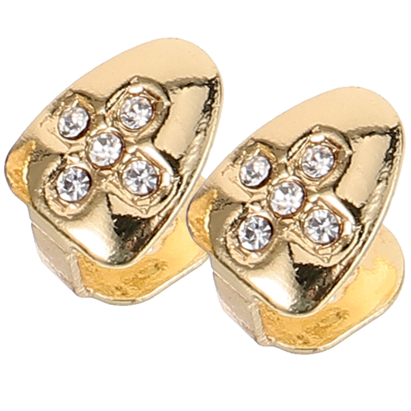 HOMEMAXS 2pcs Metal Teeth Grills Mouth Teeth Grill Caps Rappers Teeth ...