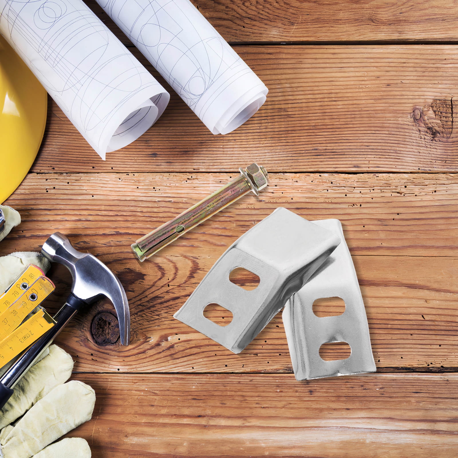 HOMEMAXS 2pcs Metal Urinal Bracket Bathroom Hardware Set Urinal Fixing ...