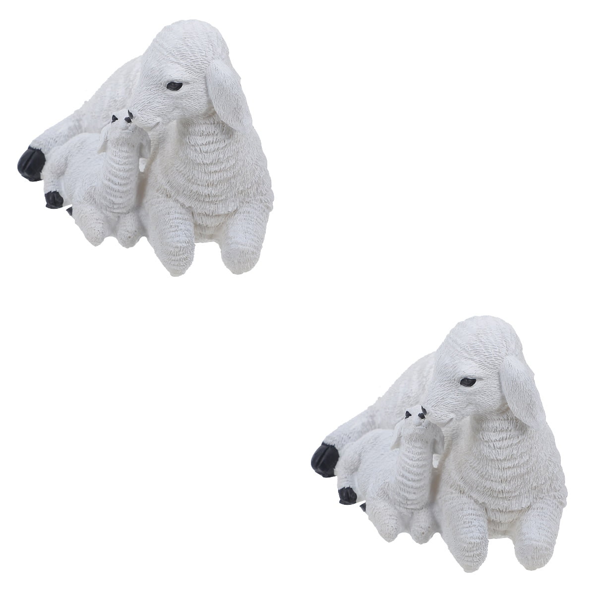 HOMEMAXS 2pcs Mini Goat Statue Desktop Animal Goat Model Photography ...