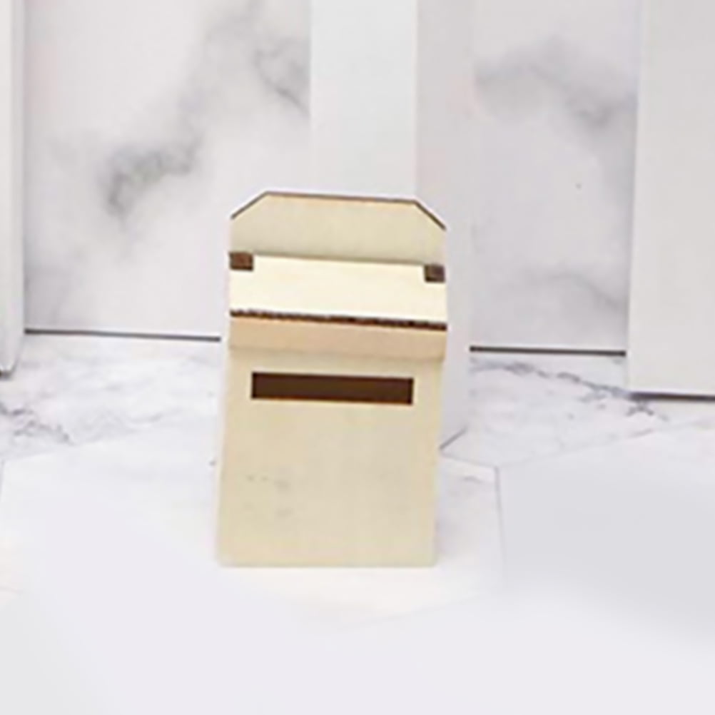 HOMEMAXS 2pcs Mini Wooden Mailbox Toy Miniature Mailbox Model Mini ...