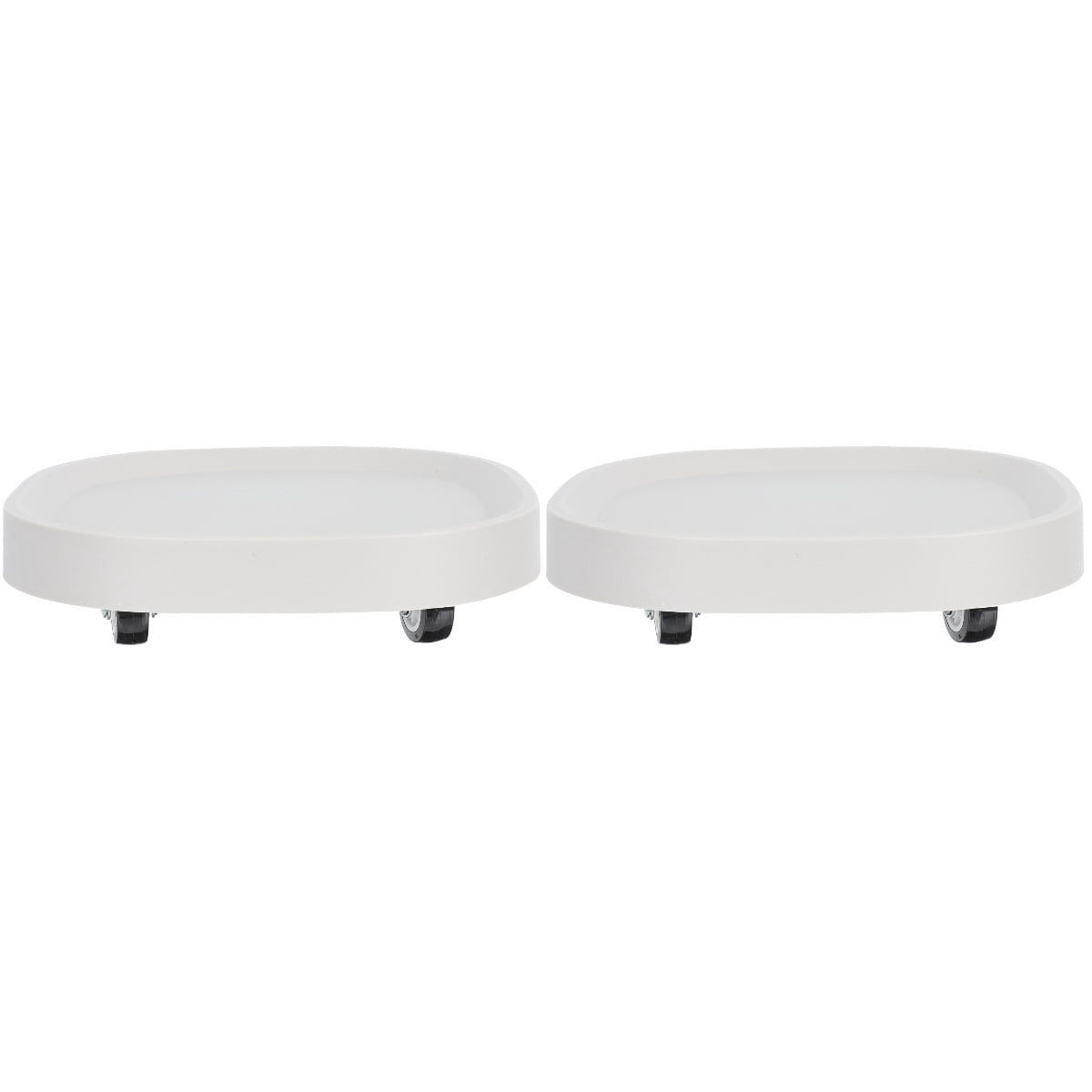 HOMEMAXS 2pcs Movable Potted Stand: Pallet Tray Flower Pot Saucer 26cm ...
