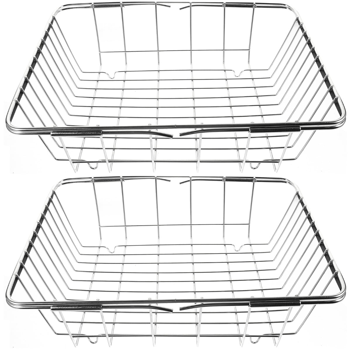 HOMEMAXS 2pcs Multi-purpose Sink Drainer Rack Easy To Clean Dish Plate ...