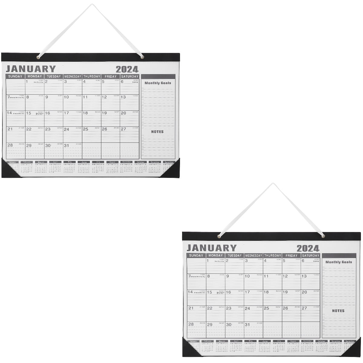HOMEMAXS 2pcs Note Hanging Calendar Household Writing Monthly Office ...