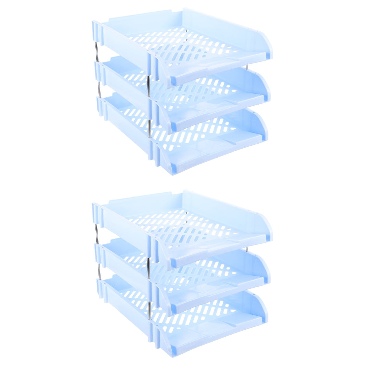 HOMEMAXS 2pcs Office Desk Organizer 3-Tier File Rack File Organizer ...