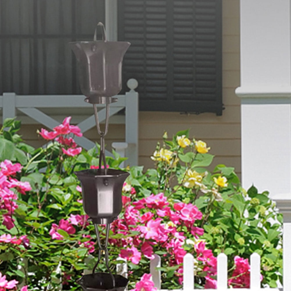 2pcs Outdoor Rain Chain Hangers Sturdy Downspout Hooks Gutter Clips ...