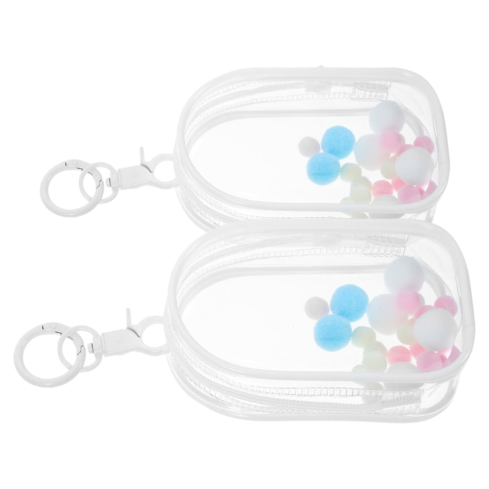 HOMEMAXS 2pcs PVC Clear Doll Display Bag with Zipper Closure Collectibles Display Case for Mini ...