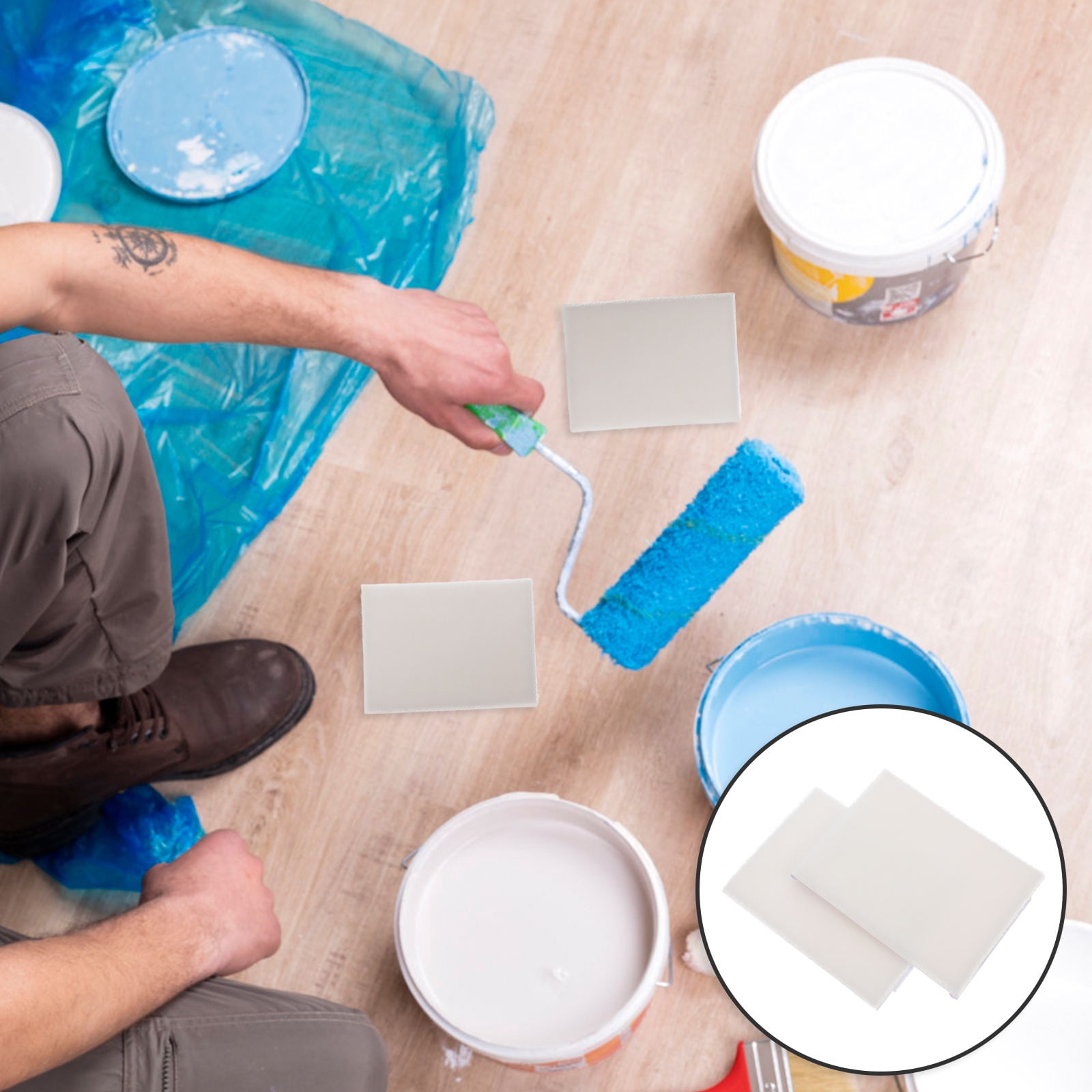 HOMEMAXS 2pcs Pad Edger Paint Pads Painting Tool Replacement Pads Edger ...