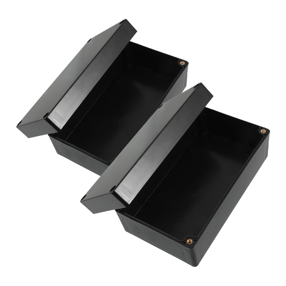 HOMEMAXS 2pcs Plastic Black Waterproof Junction Box for Electronics ...