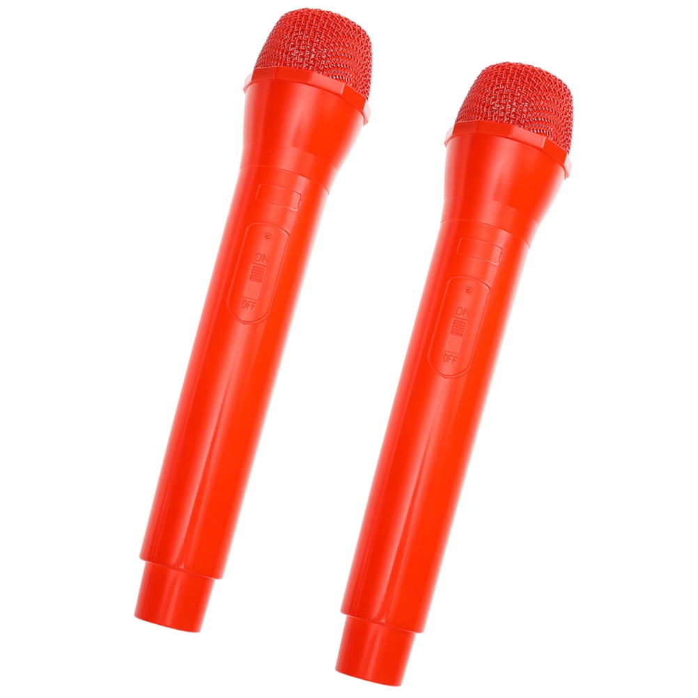 HOMEMAXS 2pcs Plastic Microphone Prop Pretend Play Mic Model Microphone ...