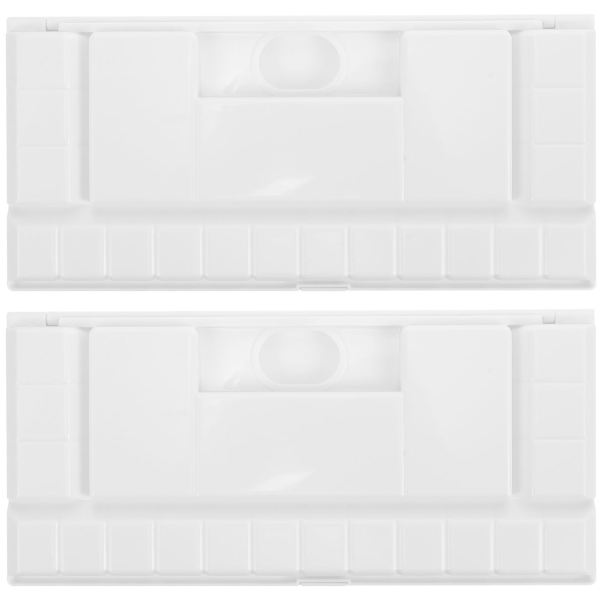 HOMEMAXS 2pcs Plastic Mixing Plate Watercolor Pigment Box Art Painting ...