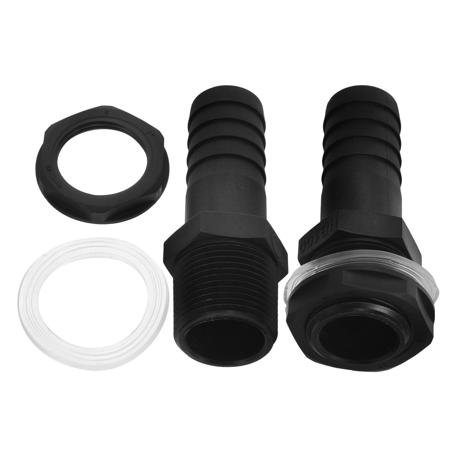HOMEMAXS 2pcs Pond Hose Adapters Bulkhead Fitting Water Tank Fitting ...