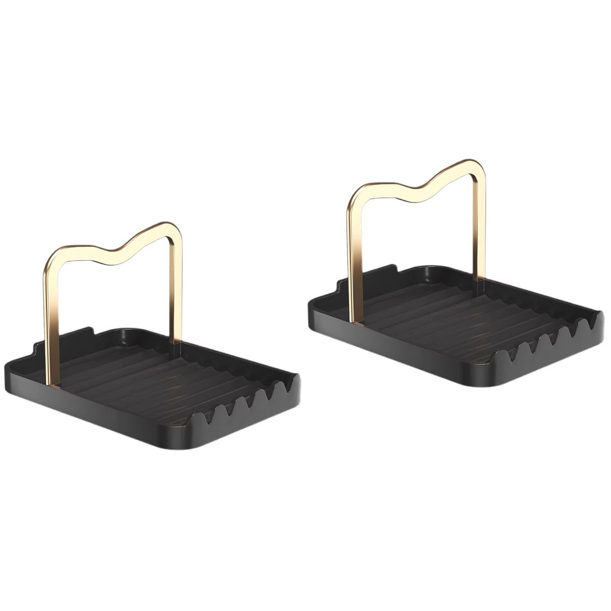 HOMEMAXS 2pcs Pot Lid Organizer Desktop Pan Cover Rest Spoon Holder ...