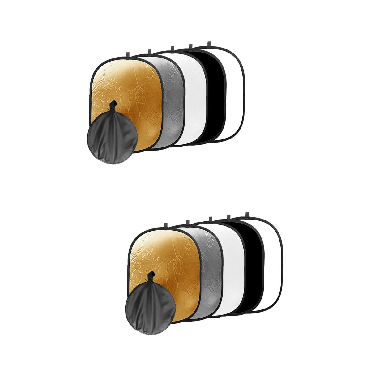 HOMEMAXS 2pcs Professional 5-in-1 Oval Portable Collapsible Multi Disc ...