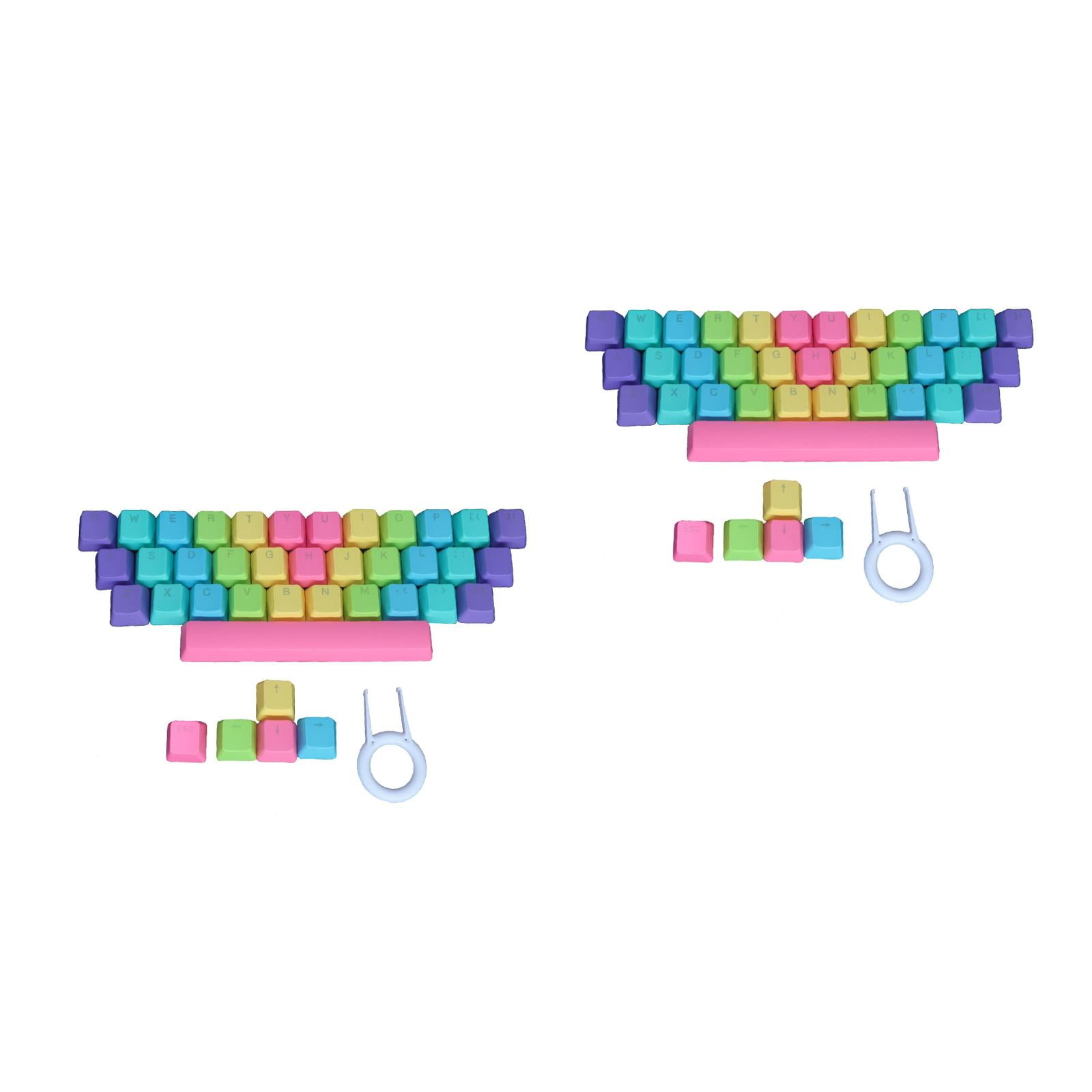 HOMEMAXS 2pcs Rainbow Key Caps Set Colorful Key Caps with Keyboard Caps ...