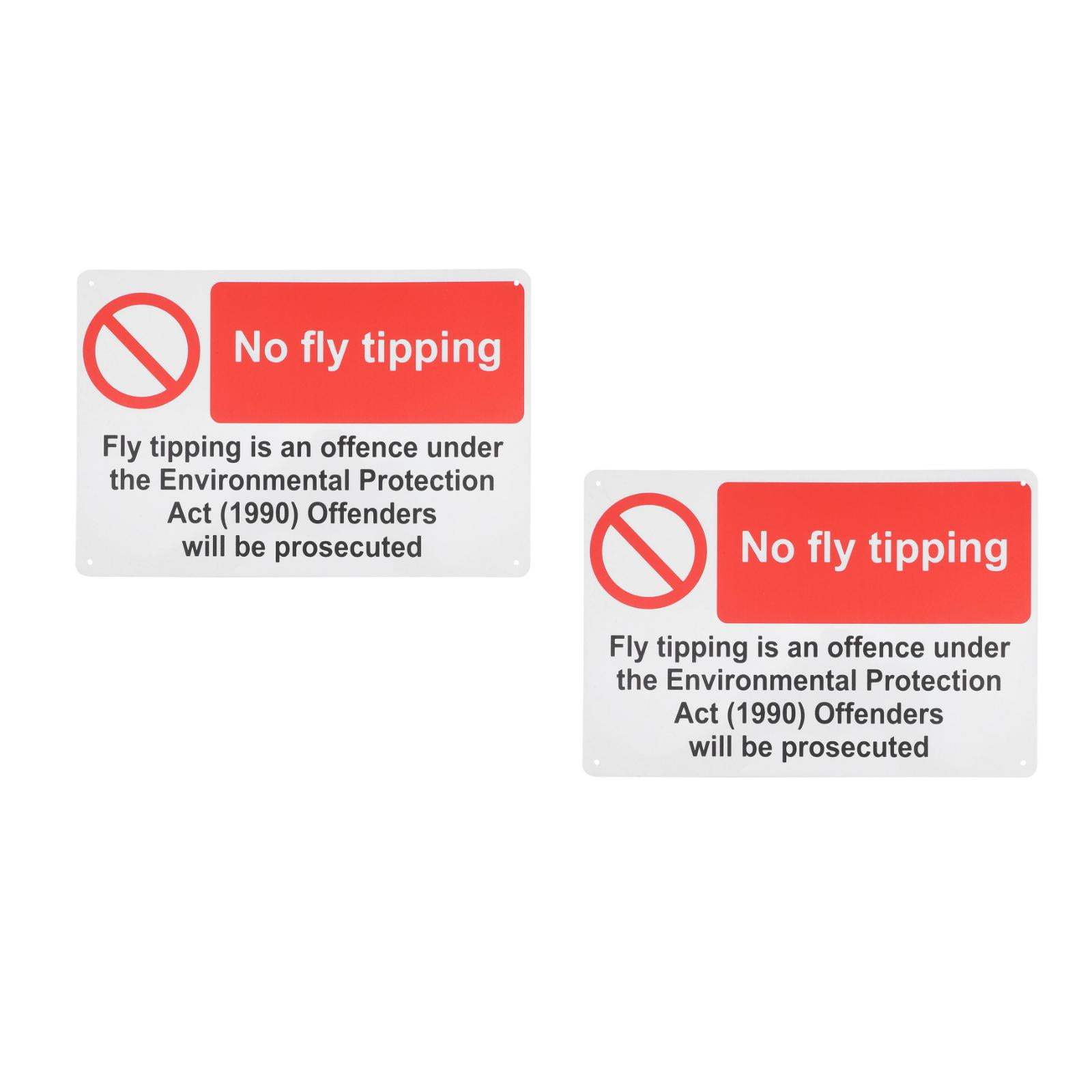 HOMEMAXS 2pcs Replaceable No Littering Sign No Littering Warning Sign ...