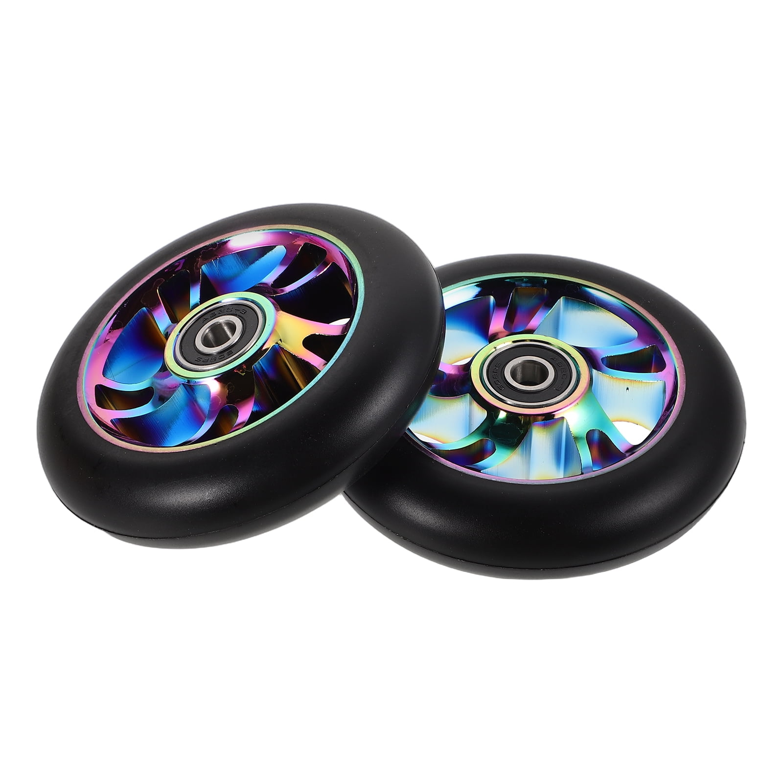 HOMEMAXS 2pcs Replacement Wheels for Scooter LED Light-Up Scooter Hub ...