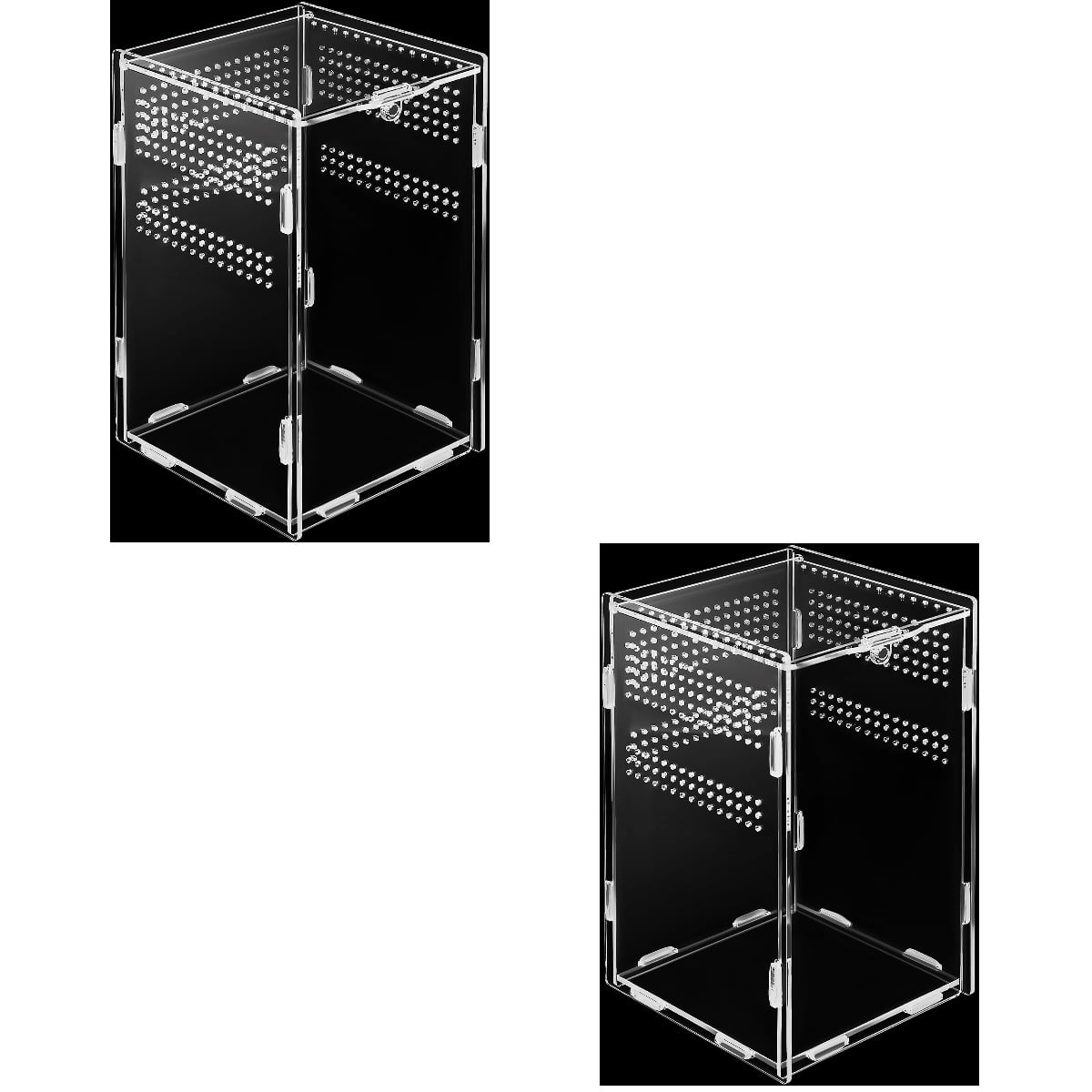 HOMEMAXS 2pcs Reptile Feeding Box Tarantula Enclosure Stick Insect ...