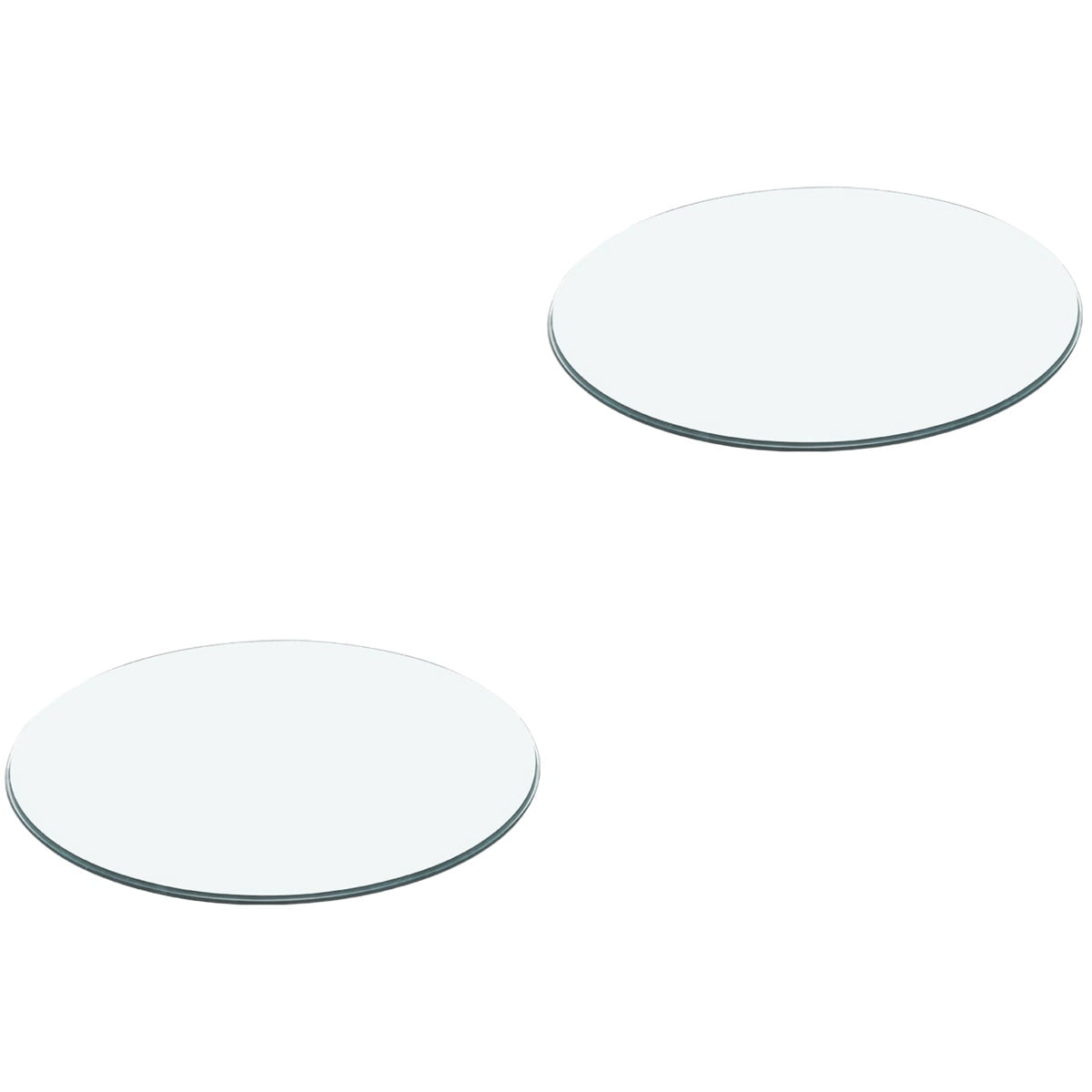 HOMEMAXS 2pcs Rounded Glass Table Top Replacement Smooth Table Top ...