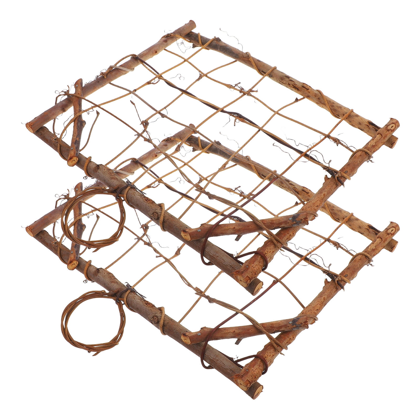 HOMEMAXS 2pcs Rustic Style Air Plant Frame Wooden Tillandsia Holder ...