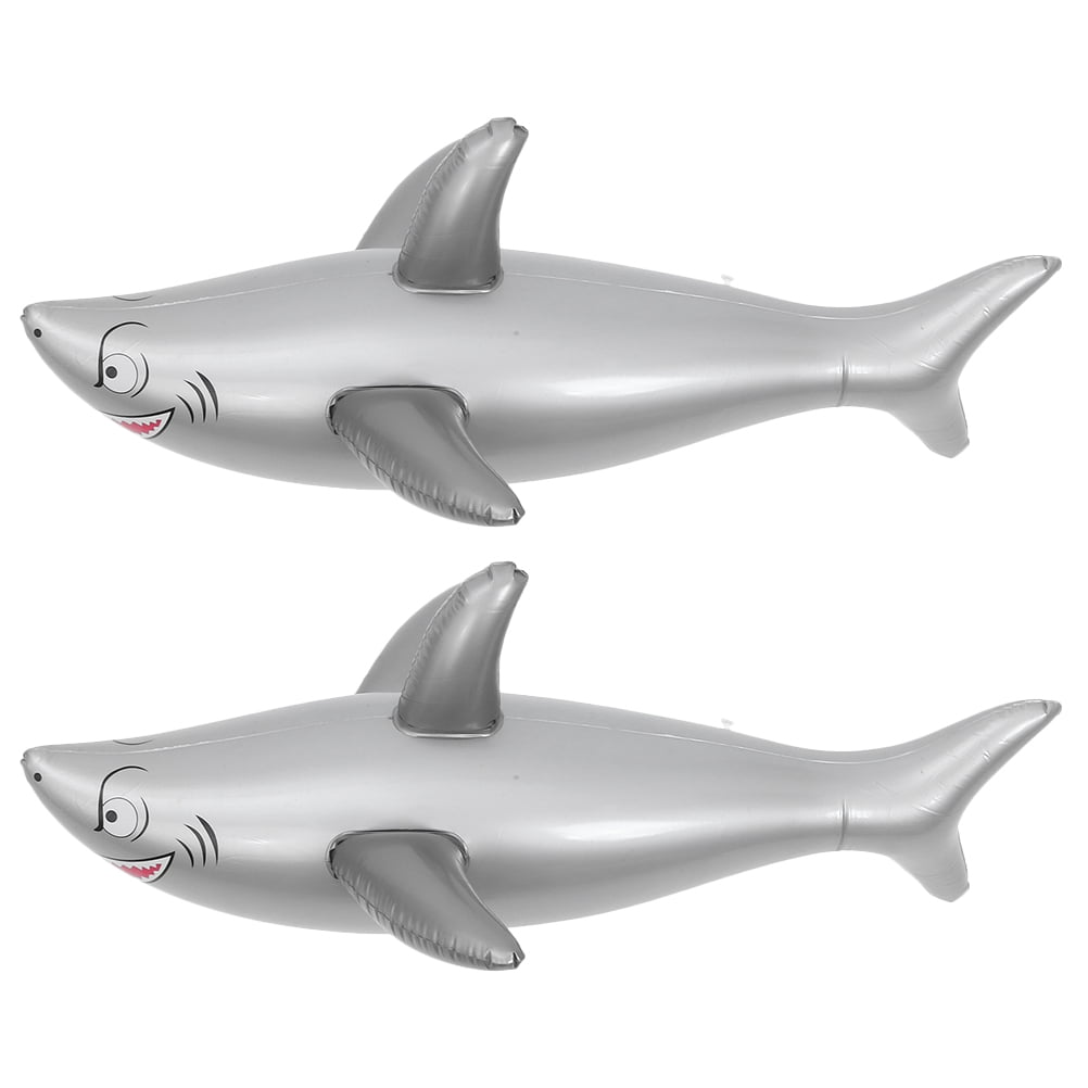 2pcs Shark Float Inflatable Shark Ocean Theme Floating Pool Decorations ...