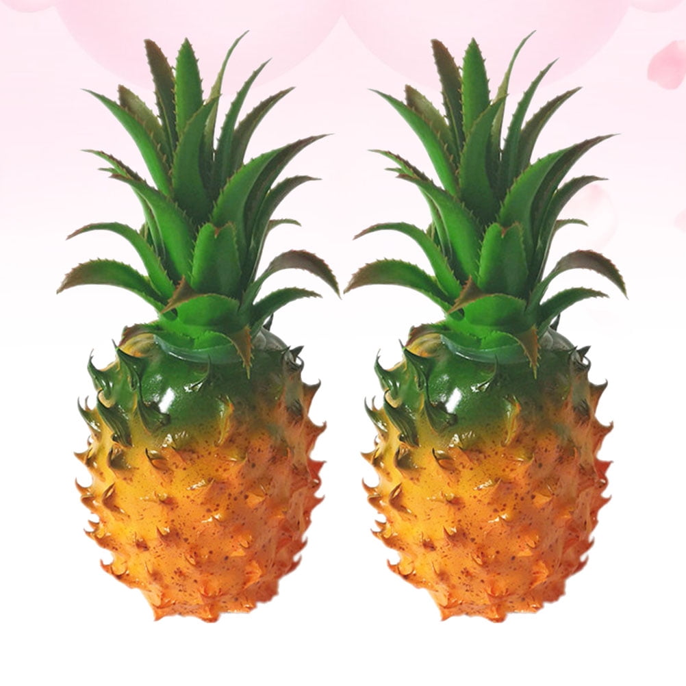 2pcs Simulation Fruit Pineapple Model Lifelike Fruits Model Ornament Shop Store Decoration ...