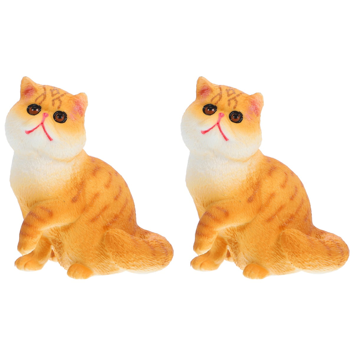 HOMEMAXS 2pcs Simulation Realistic Cat Model Cat Figurine Lifelike ...