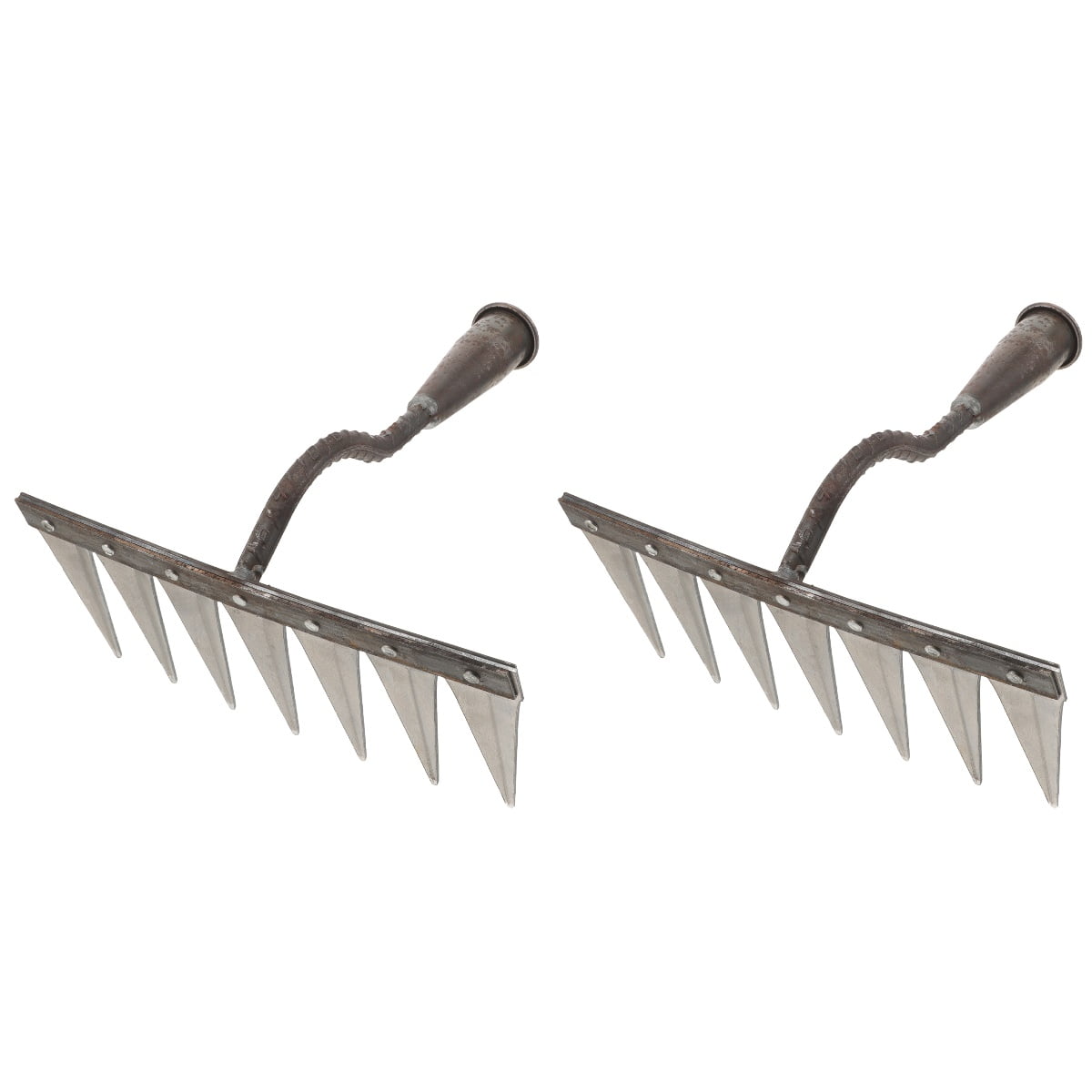 HOMEMAXS 2pcs Small Gardening Rake Hand Leaf Rake Hand Rake Convenient ...