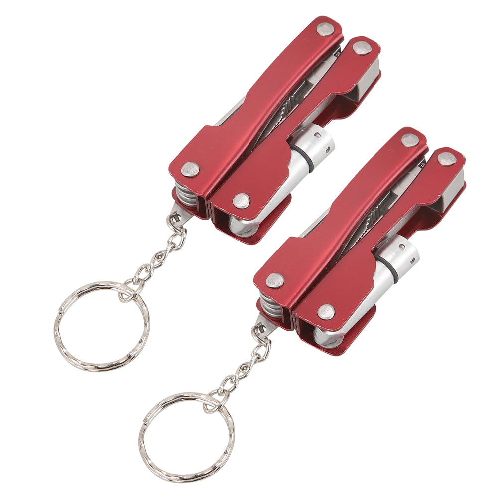 HOMEMAXS Compact Red Multi Tool with LED Flashlight for Home Use ...
