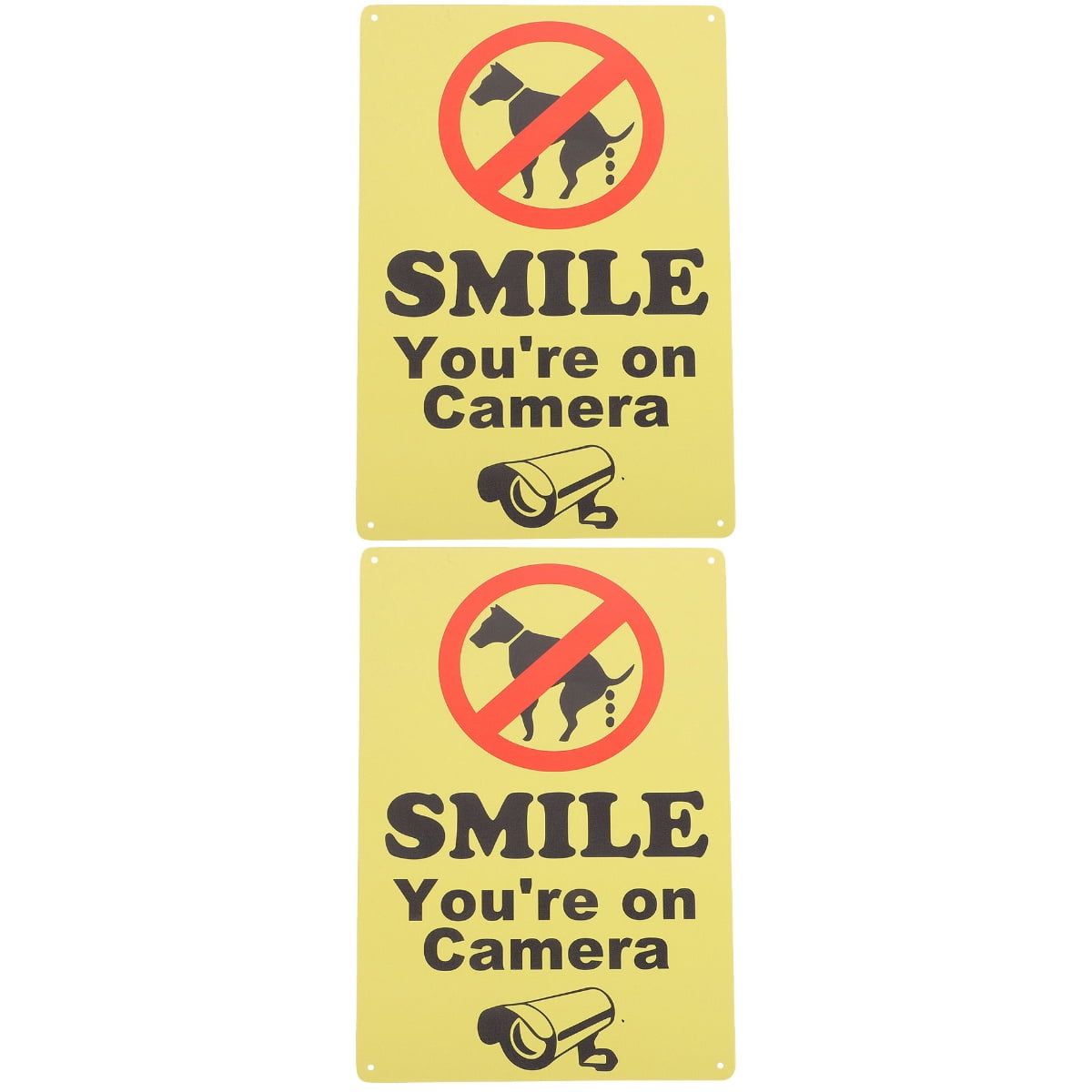 HOMEMAXS 2pcs Smile You're On Camera Sign Outdoor Dog No Peeing Sign ...