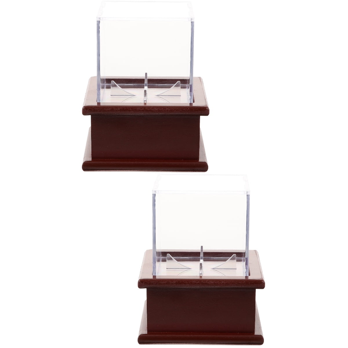 HOMEMAXS 2pcs Square Baseball Display Box Transparent Showing Box Ball ...