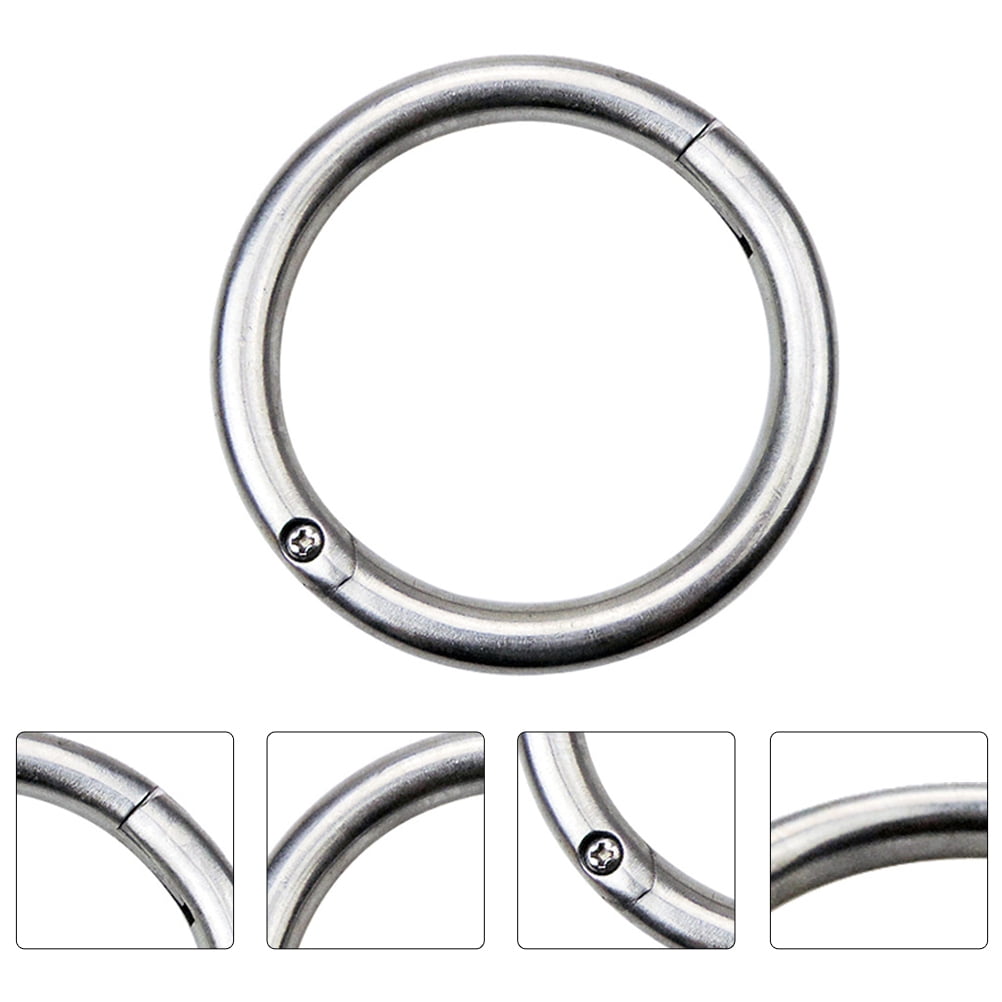 HOMEMAXS 2pcs Stainless Steel Cattle Nose Ring Durable Steel Cattle ...