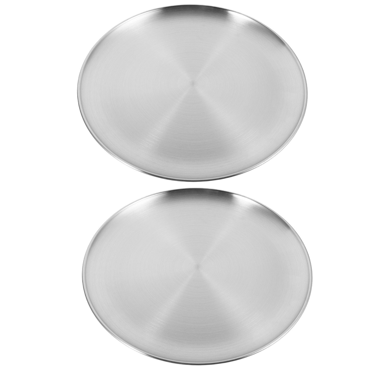 2pcs Stainless Steel Round Pizza Pan Nonstick Pizza Tray Oven Large ...