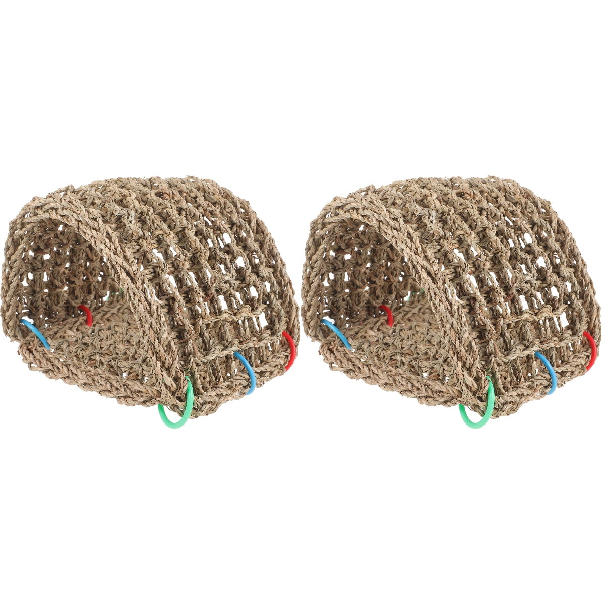 HOMEMAXS 2pcs Straw Bird Nest Woven Bird Resting Nest Breeding Nesting ...