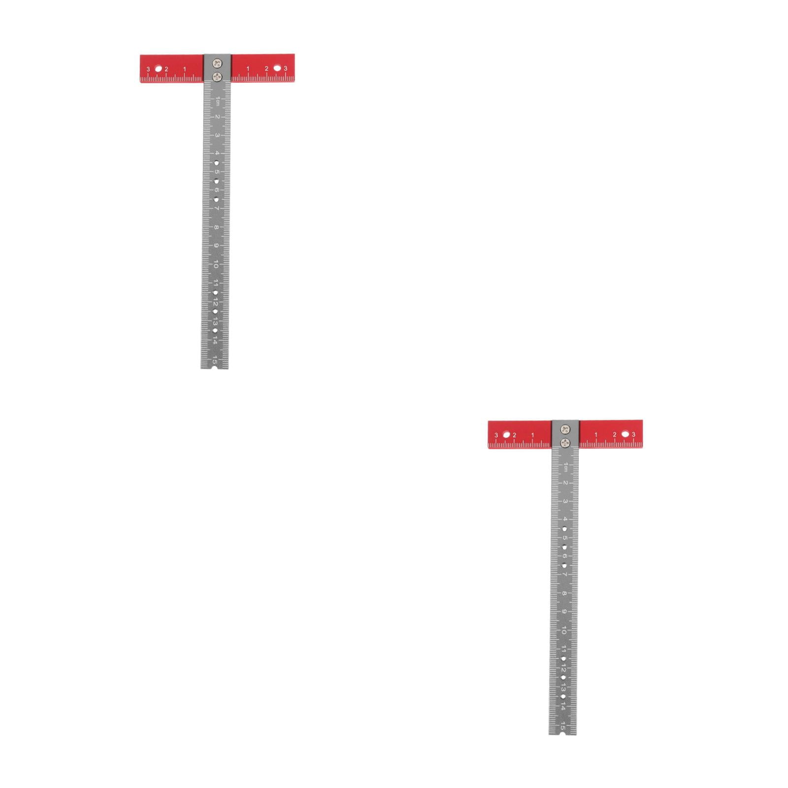 HOMEMAXS 2pcs T Shaped Measuring Ruler Aluminum Alloy Ruler Precision ...