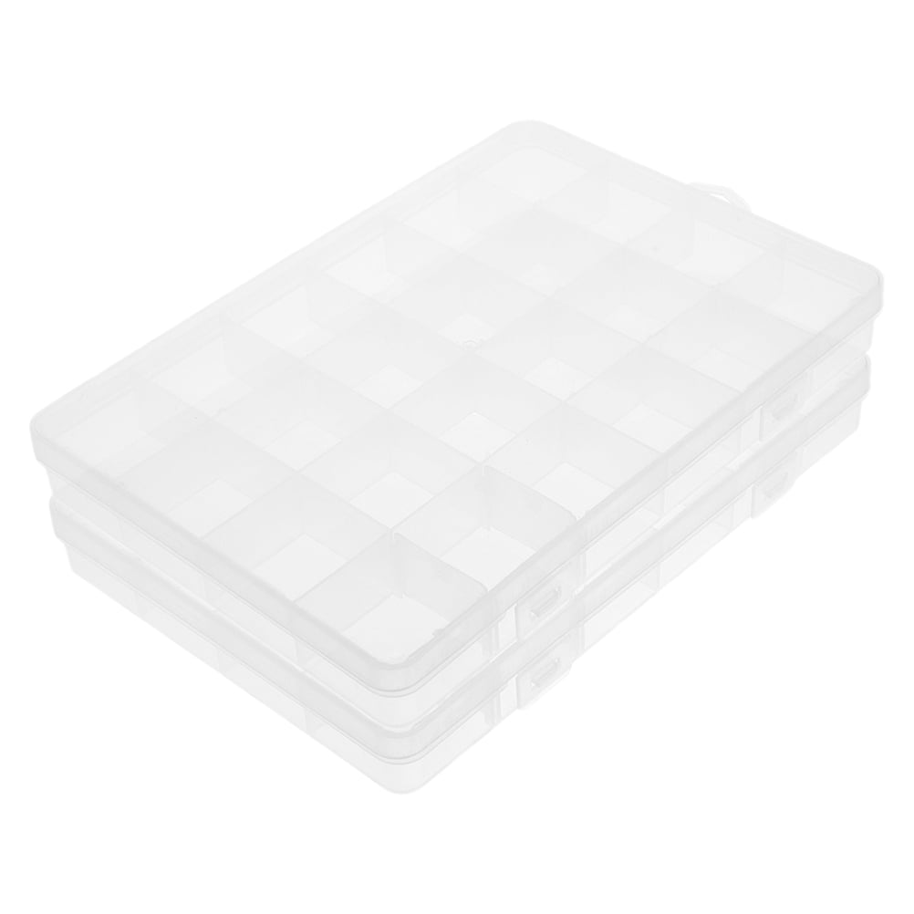 HOMEMAXS 2pcs Tackle Storage Box with Compartments Portable Parts ...