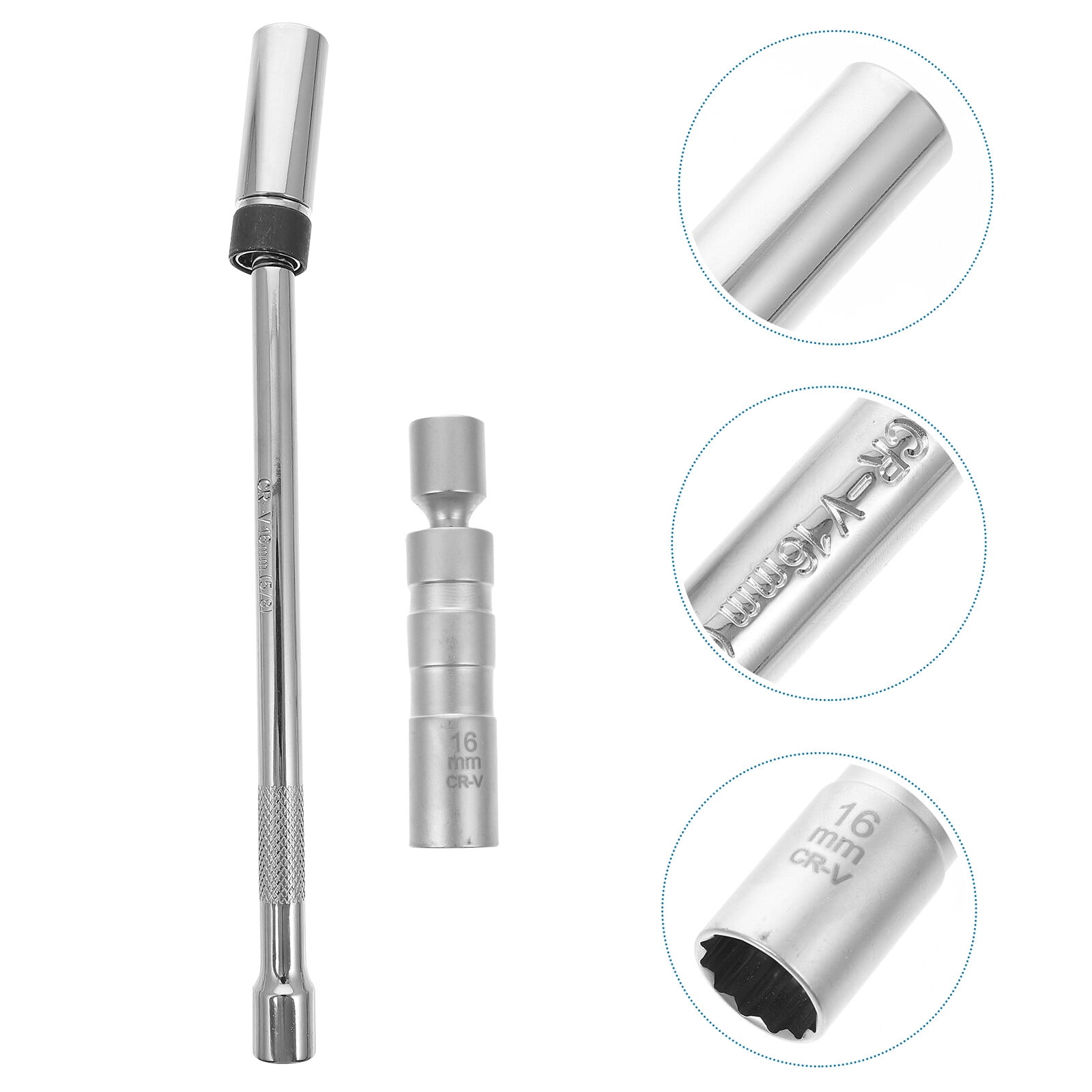 2pcs Thin Wall Swivel Magnetic Spark Plug Socket Steel Spark Plug ...