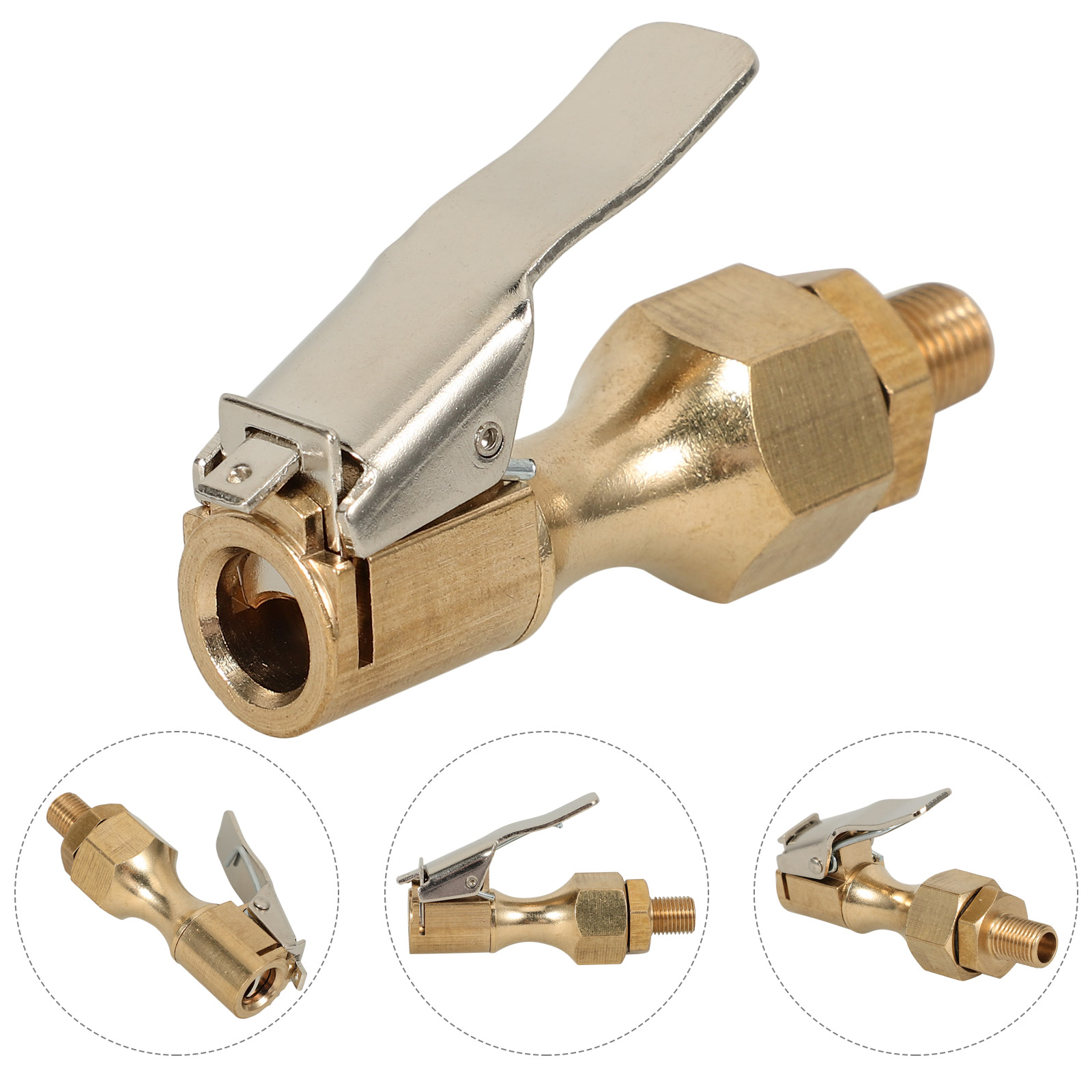 HOMEMAXS 2pcs Tire Inflator Chuck Quick Connect Chuck Locking Air Chuck ...