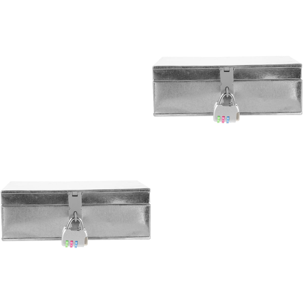 HOMEMAXS 2pcs Tool Box Iron Toolbox Small Part Organizer Trunk Storage ...