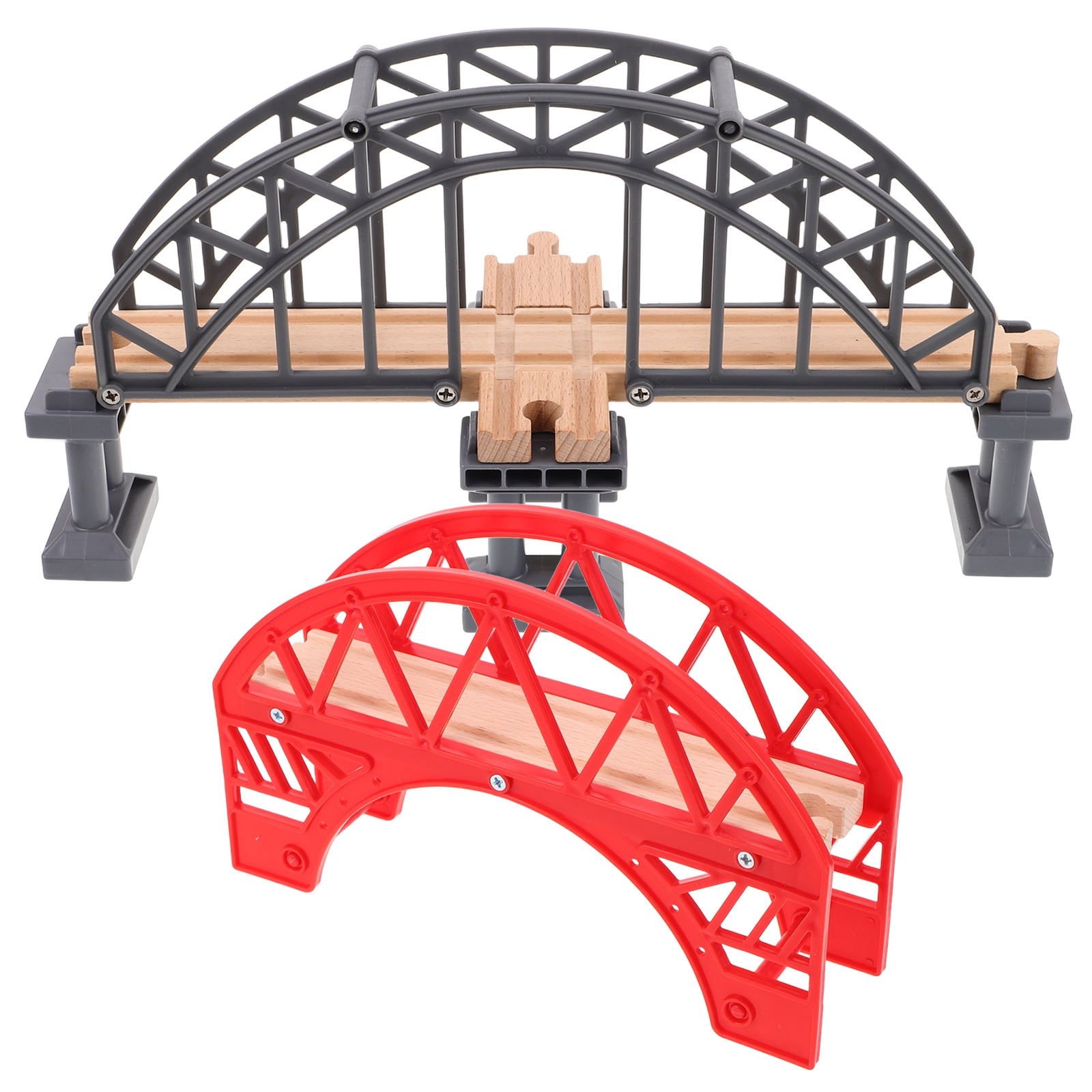 HOMEMAXS 2pcs Train Track Model Railway Train Bridge Model Assembled ...
