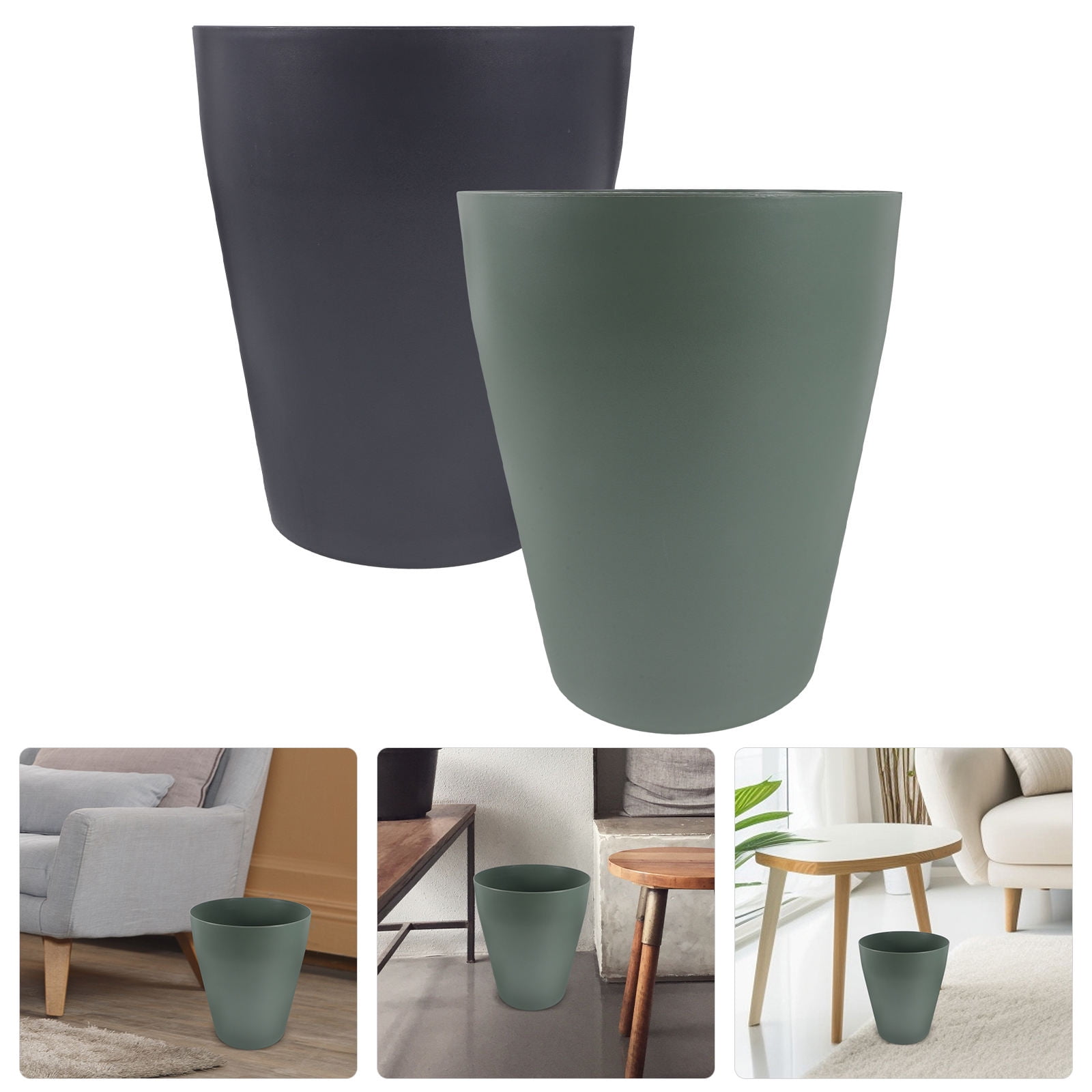 HOMEMAXS 2pcs Trash bucket without lid Reusable Trash Container Kitchen ...