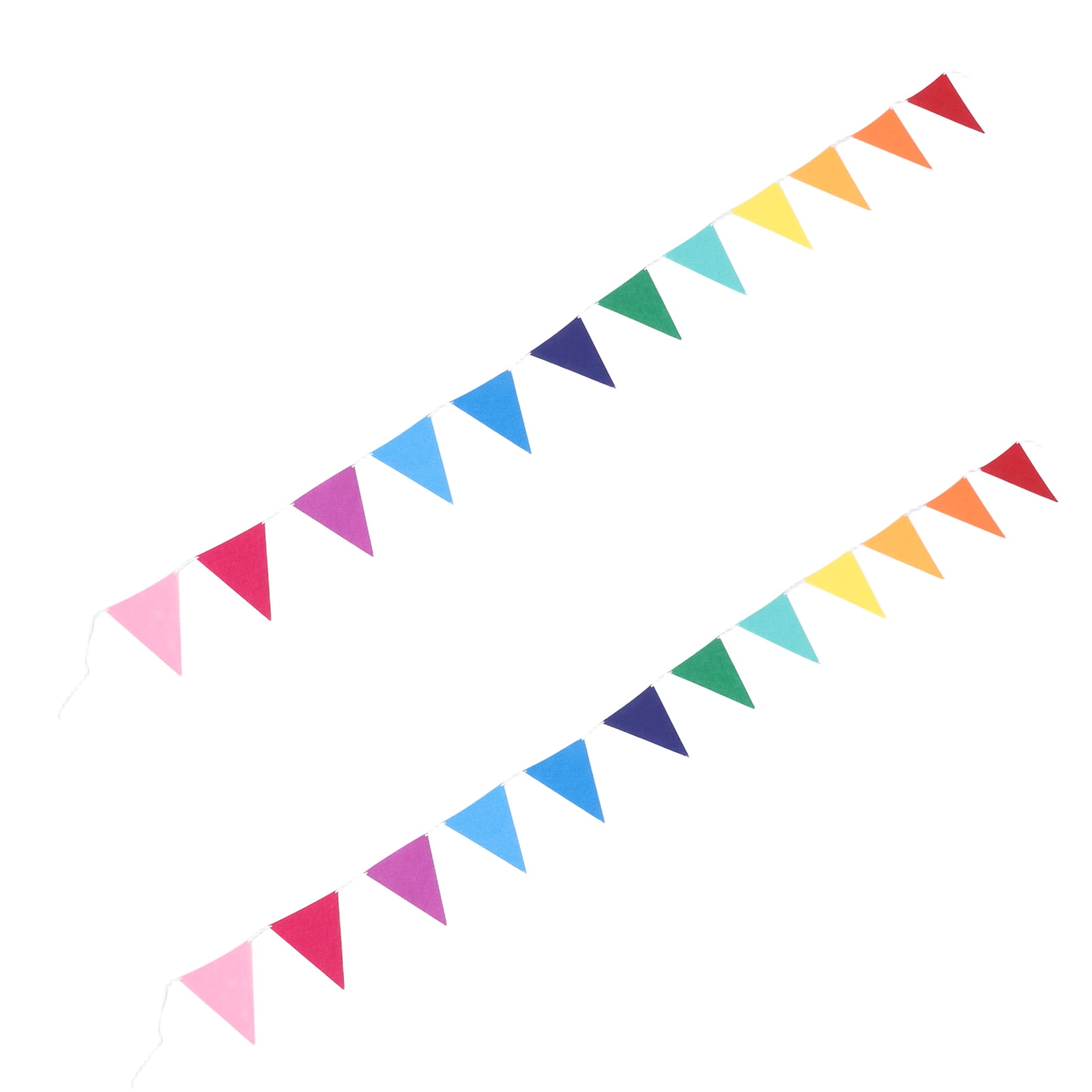 HOMEMAXS 2pcs Triangle Banner Colorful Backdrop Felt Colorful Pennant ...