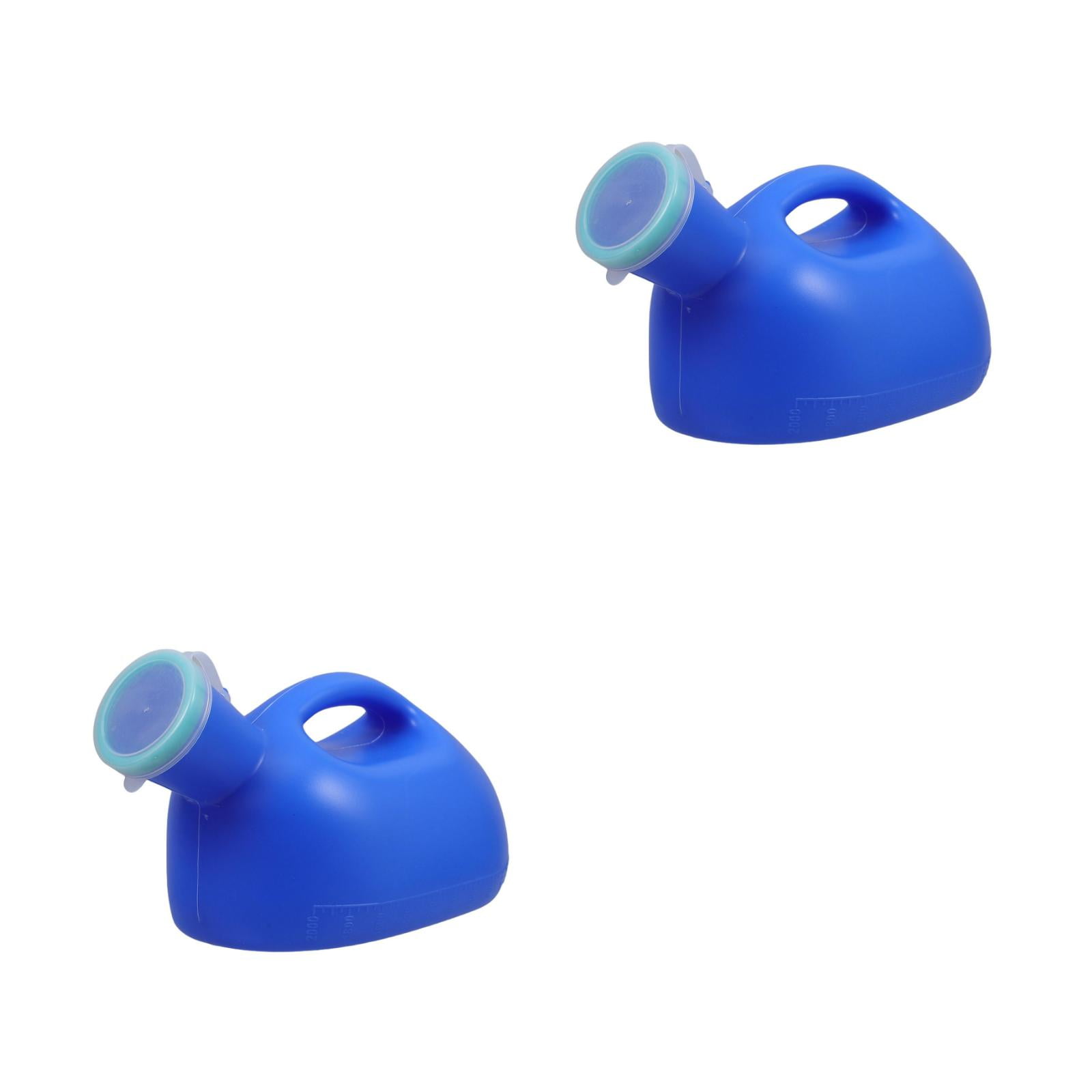 HOMEMAXS 2pcs Urinals For Men Plastic Pee Bottles With Spill Proof Lid ...