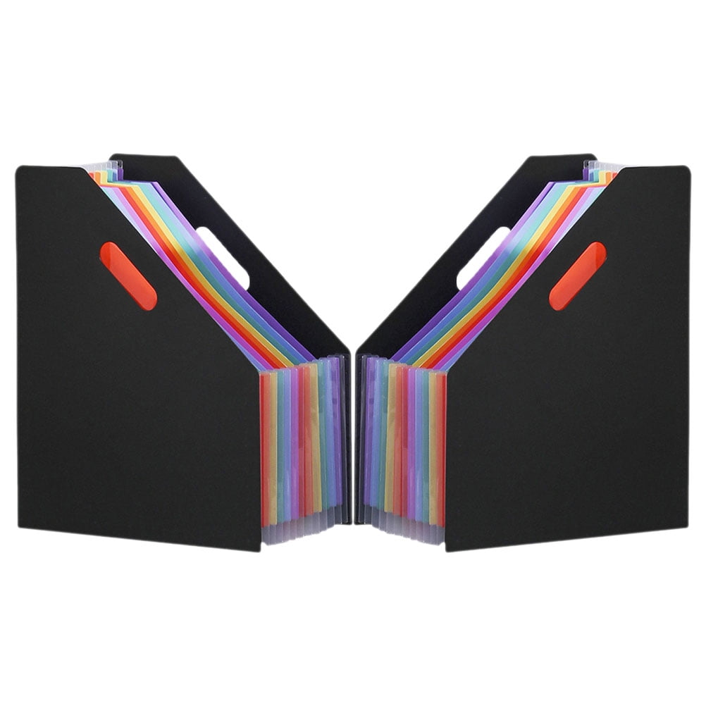 HOMEMAXS 2pcs Vertical Accordion Folder Plastic File Accordion ...