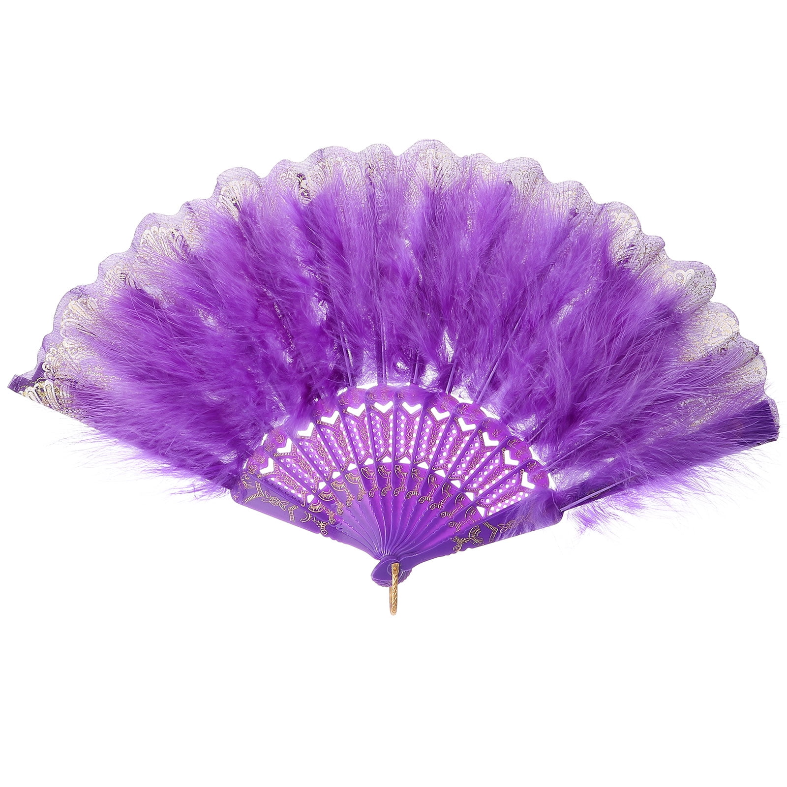 HOMEMAXS 2pcs Vintage Plume Hand Fan Decorative Folding Plume Fan ...
