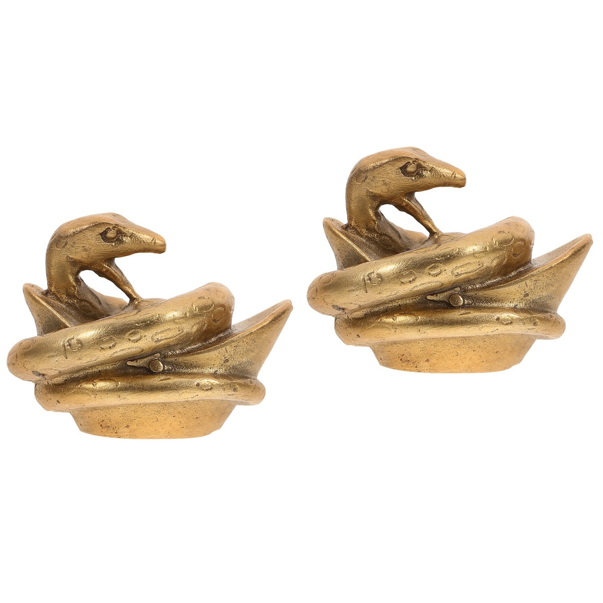 2pcs Vintage Snake Figurine Brass Craft Snake Tabletop Snake Decor ...