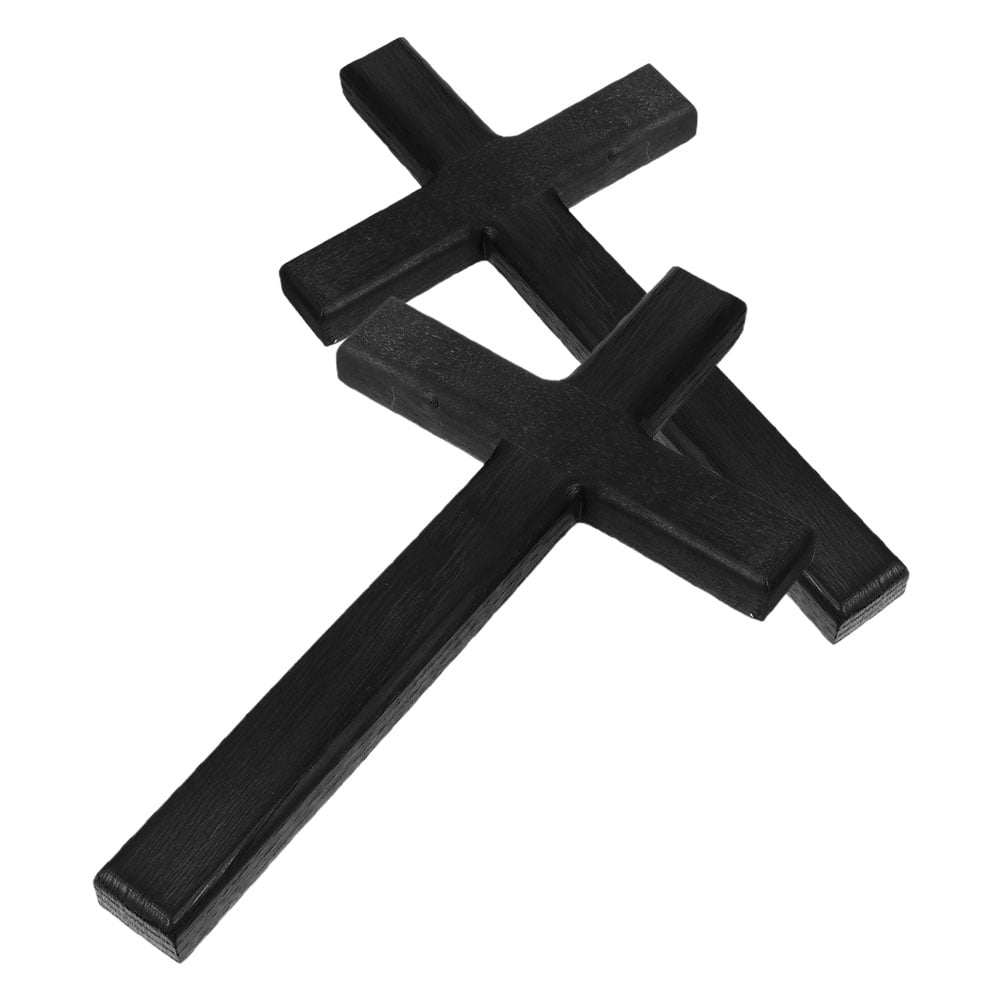 HOMEMAXS 2pcs Wall Mounted Jesus Rustic Wooden Black Holy Jesus For ...