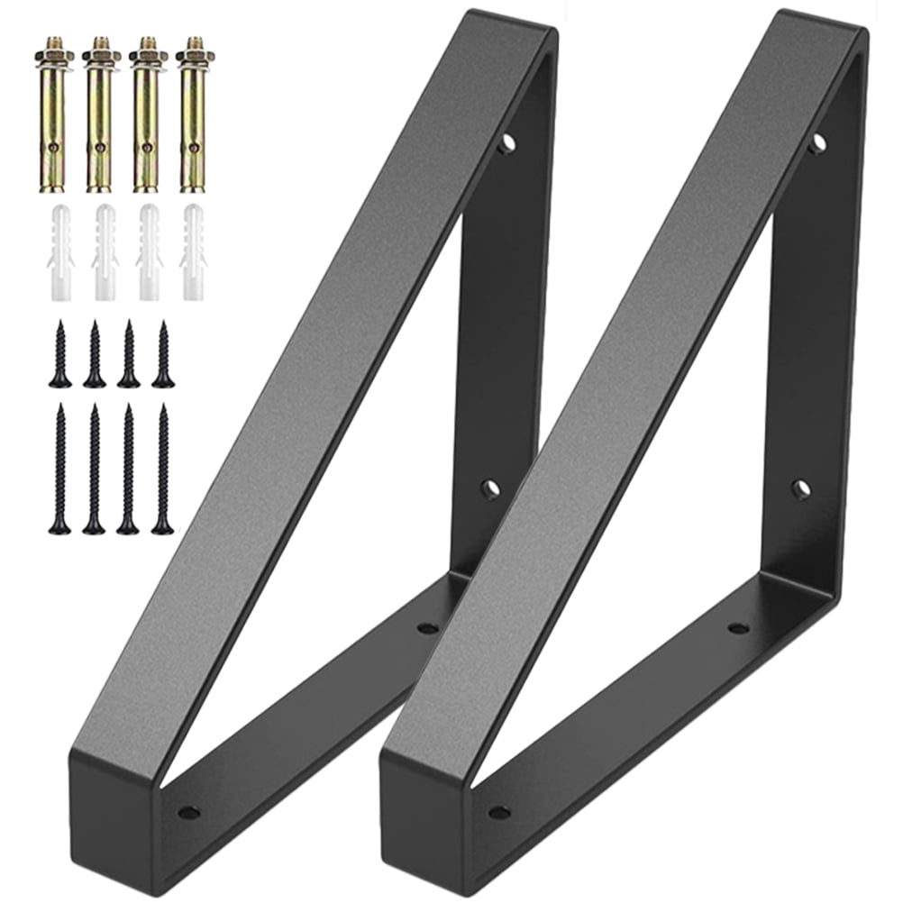 2pcs Wall Shelf Bracket Shelf Support Angled Bracket Decorative Shelf ...