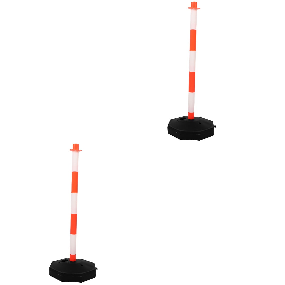 HOMEMAXS 2pcs Water-refillable Warning Column Road Traffic Isolation ...